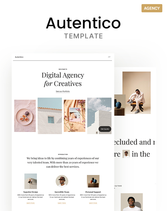 Autentico - Agency HTML5 Responsive Website Template