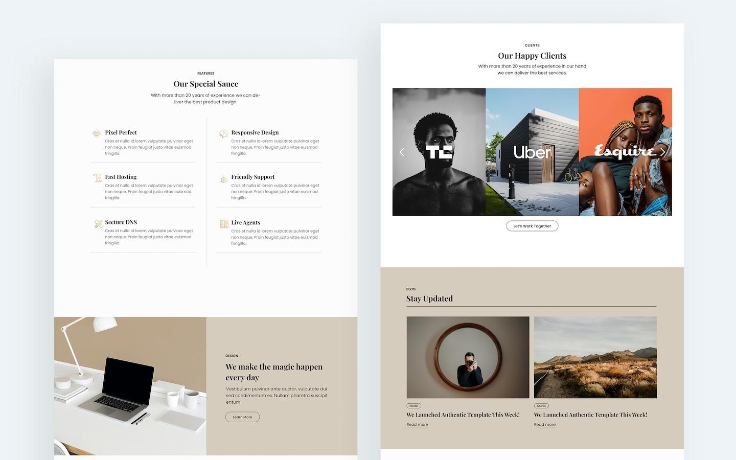 Autentico - Agency HTML5 Responsive Website Template