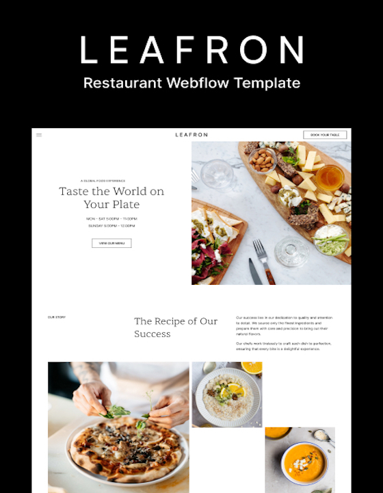 Leafron - Restaurant HTML5 Responsive Website Template