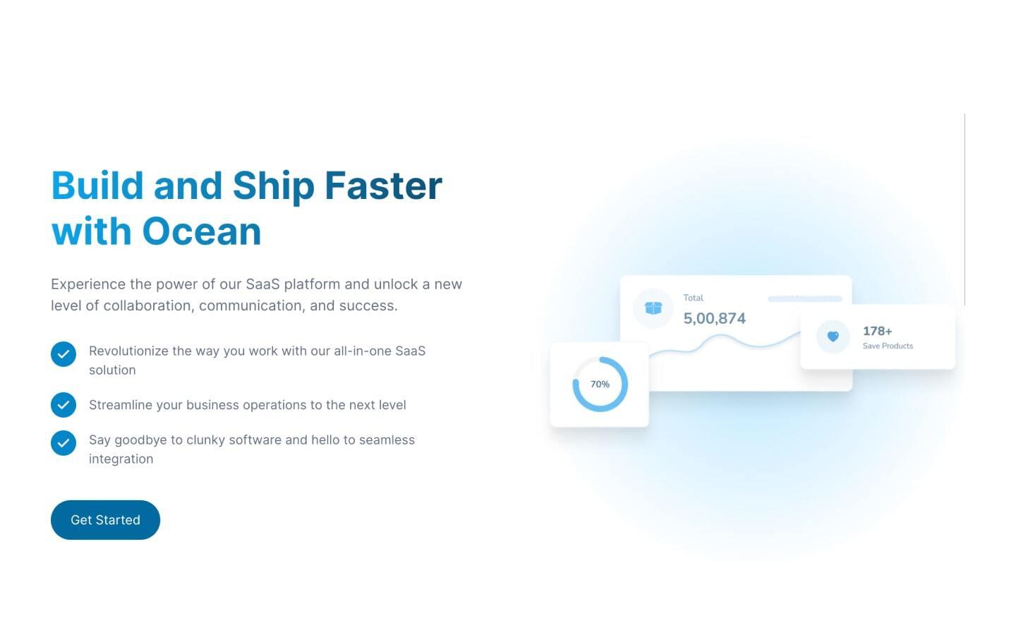 Ocean - SaaS HTML5 Responsive Website Template