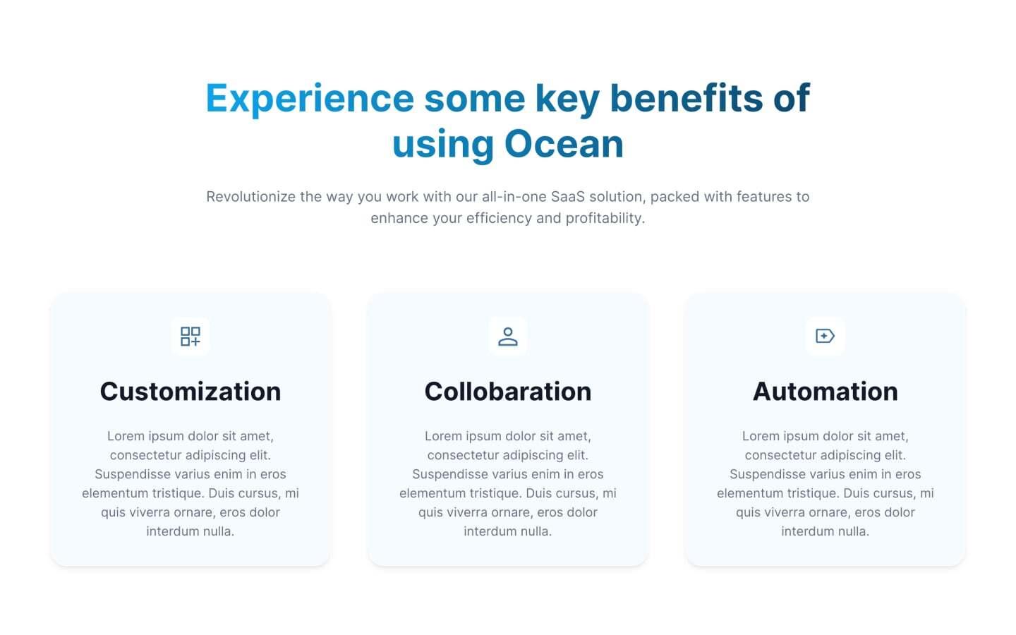 Ocean - SaaS HTML5 Responsive Website Template