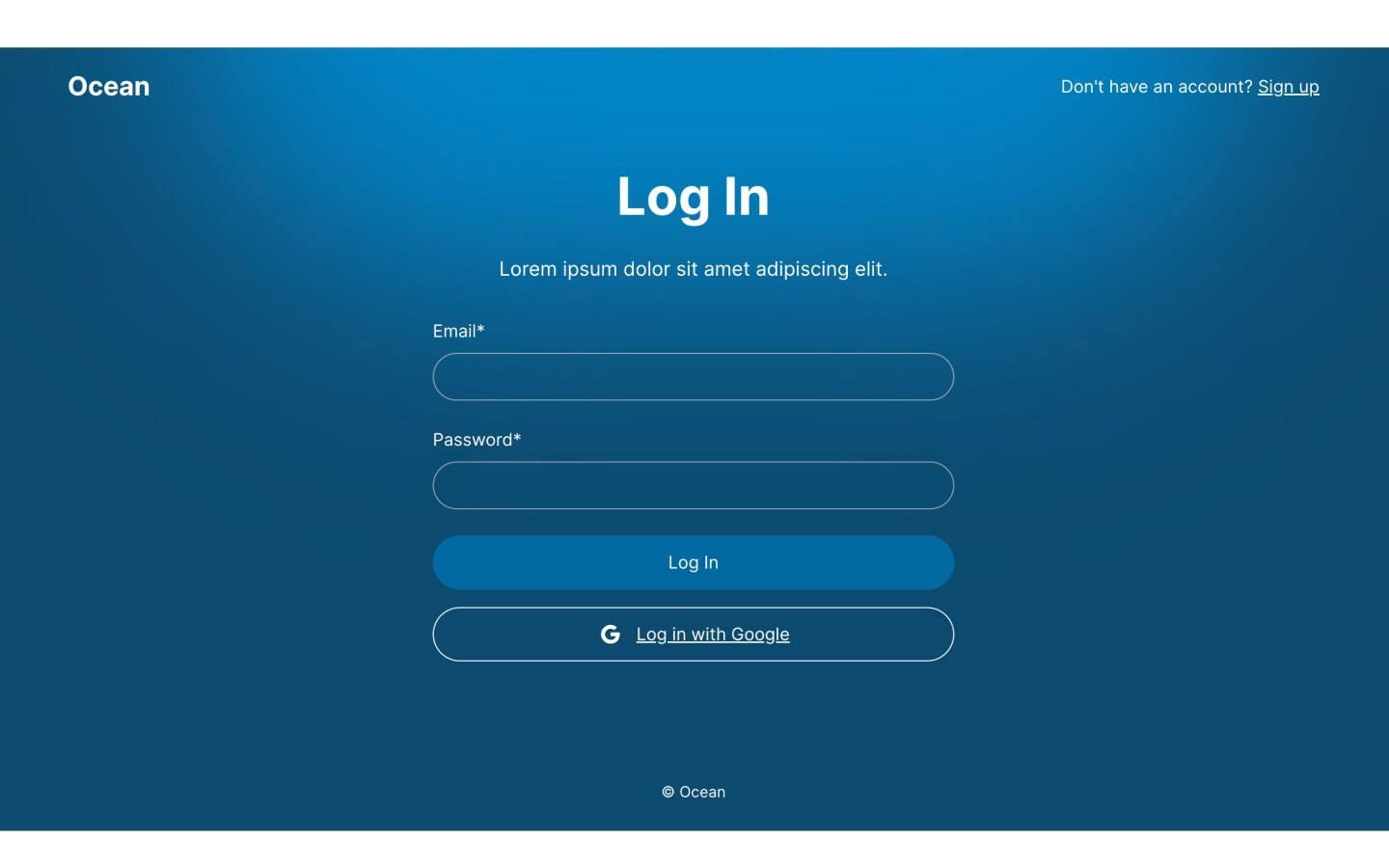 Ocean - SaaS HTML5 Responsive Website Template