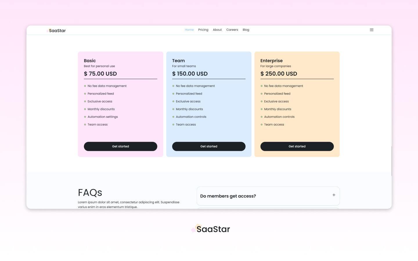 Saa-Star - SaaS HTML5 Responsive Website Template