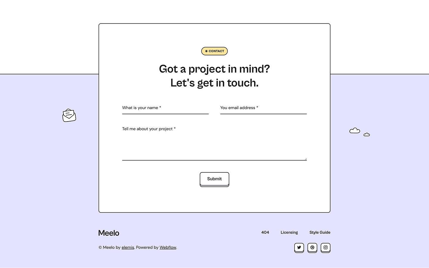 Meelo - Portfolio HTML5 Responsive Website Template