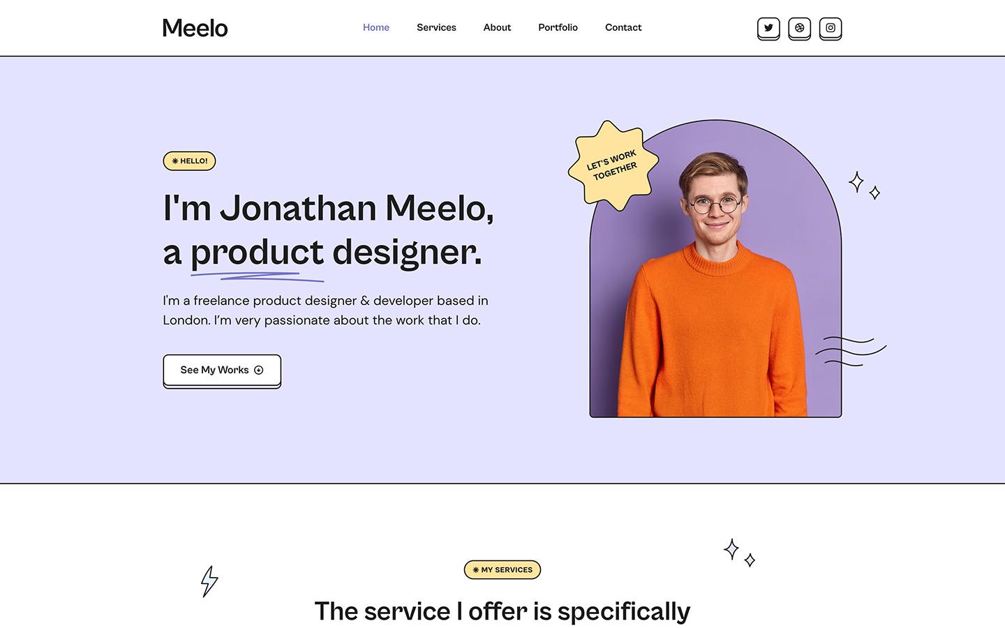 Meelo - Portfolio HTML5 Responsive Website Template