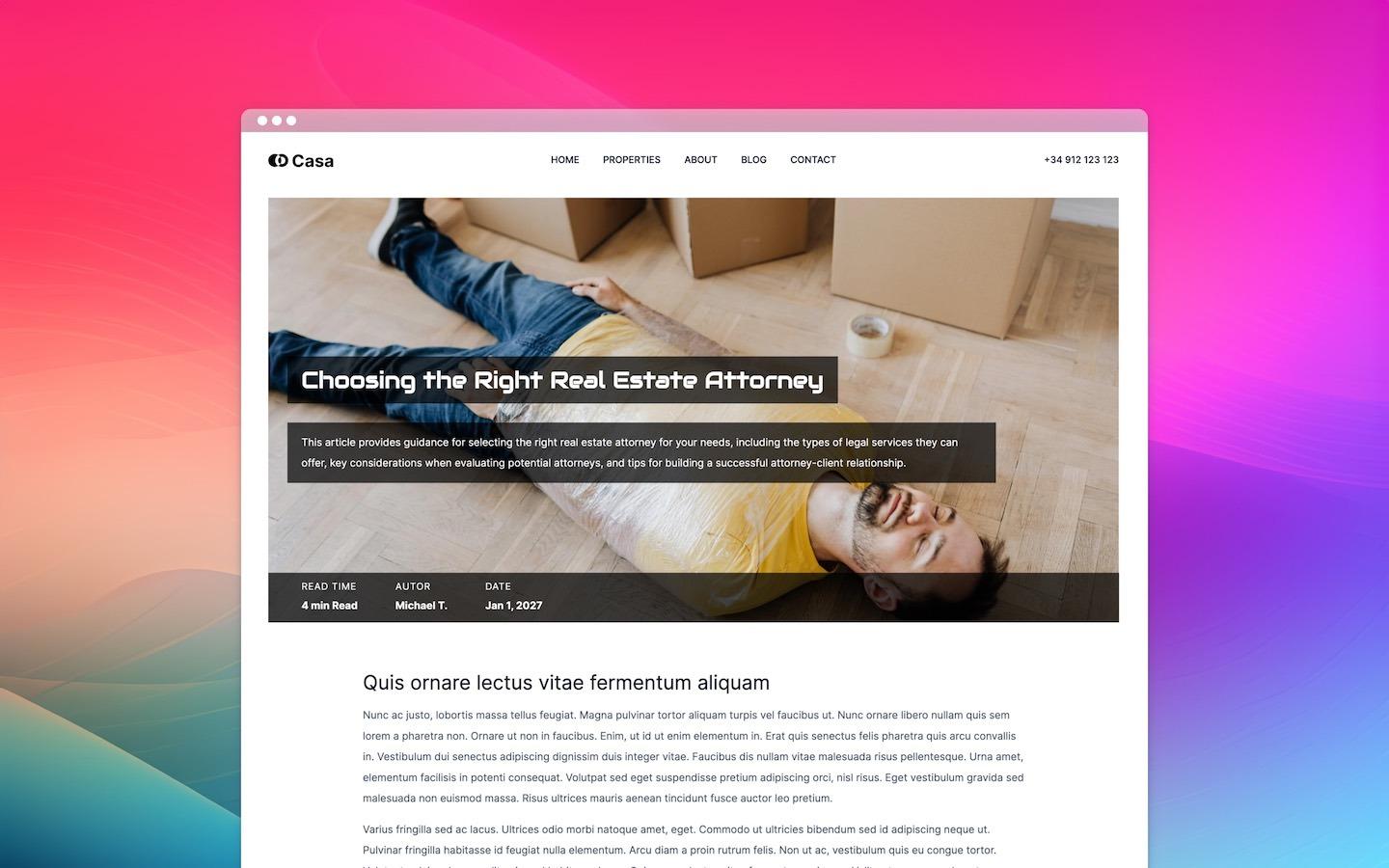 Casa - Real Estate HTML5 Responsive Website Template