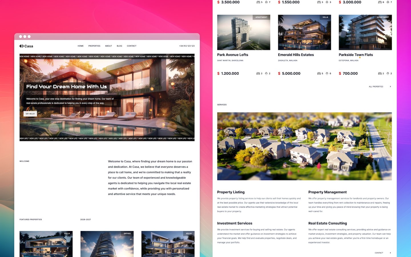 Casa - Real Estate HTML5 Responsive Website Template