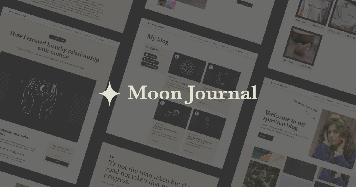 Moon Journal - Wellness HTML5 Responsive Website Template
