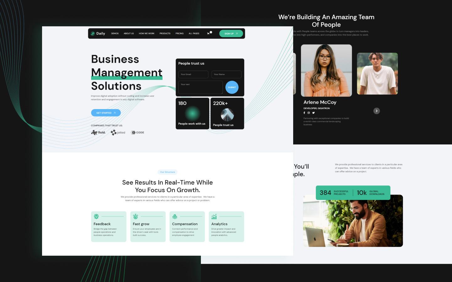 Daily 128 - Landing page HTML5 Responsive Website Template