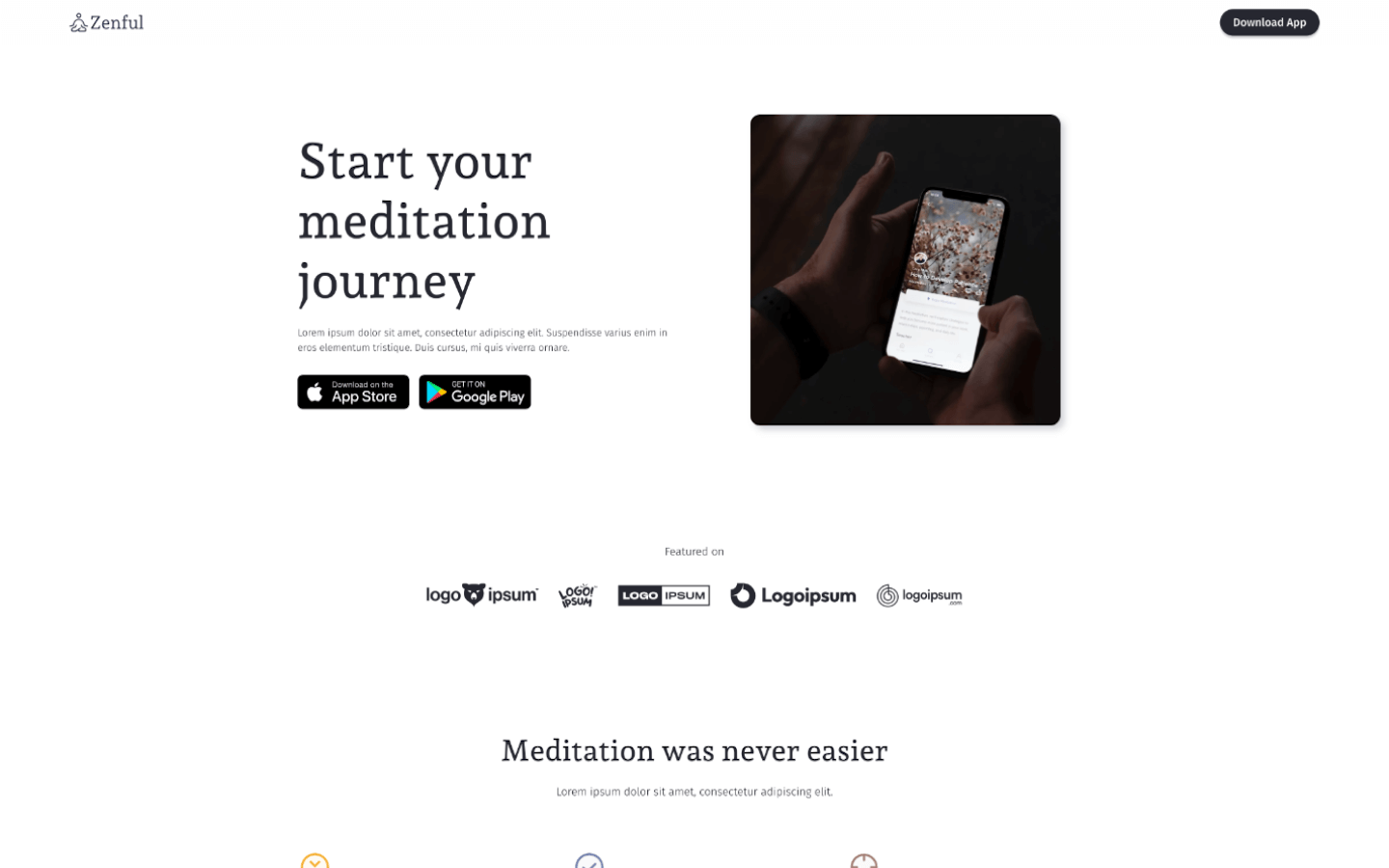 Zenful - App HTML5 Responsive Website Template