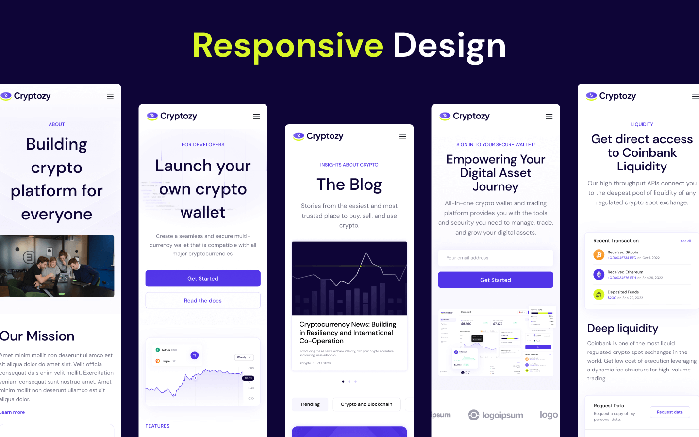 Cryptozy - App HTML5 Responsive Website Template