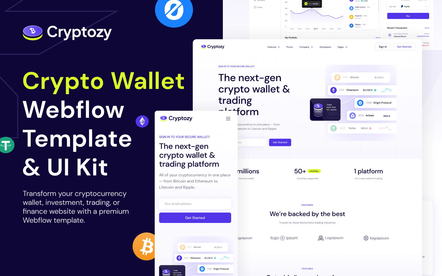 Cryptozy - App HTML5 Responsive Website Template