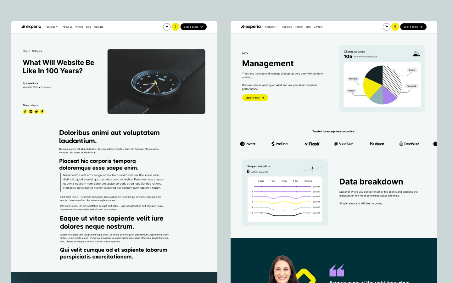 Experia - Startup HTML5 Responsive Website Template