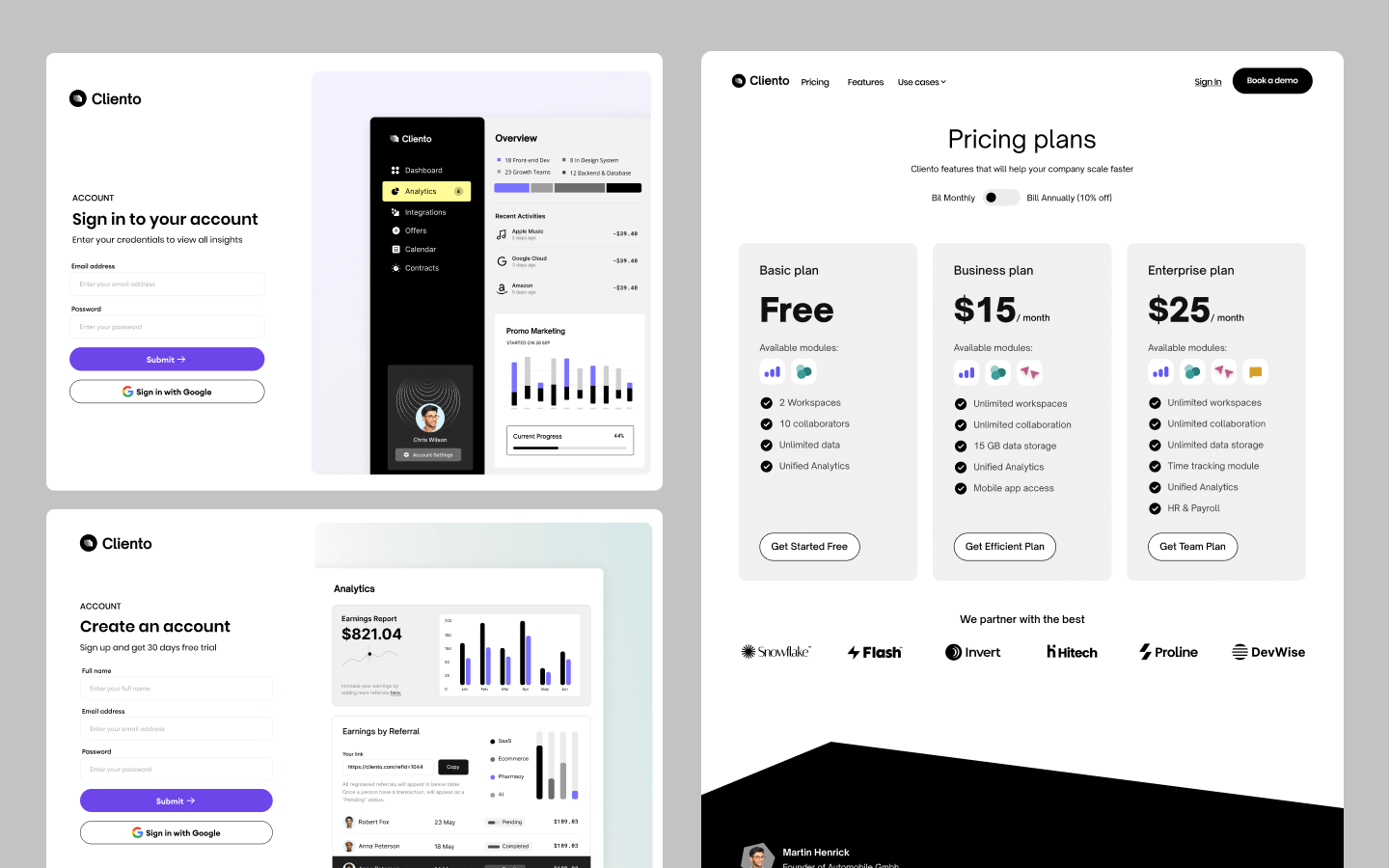 Cliento - SaaS HTML5 Responsive Website Template