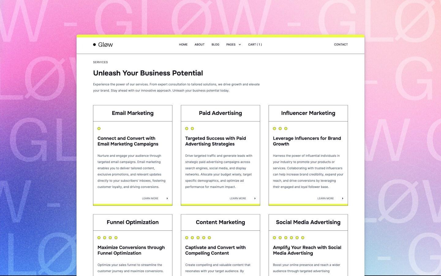 Glow - Startup HTML5 Responsive Website Template