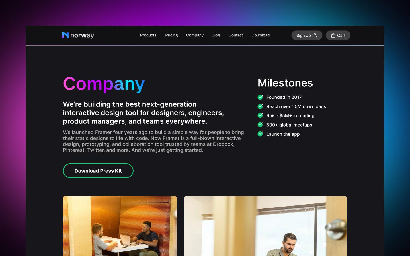 Norway - SaaS HTML5 Responsive Website Template