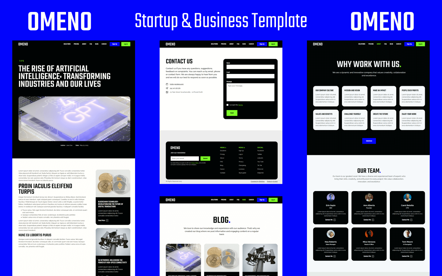 Omeno - Startup HTML5 Responsive Website Template