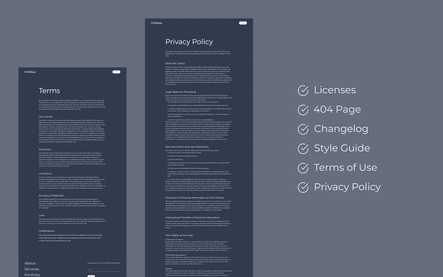 Pollux - Agency HTML5 Responsive Website Template