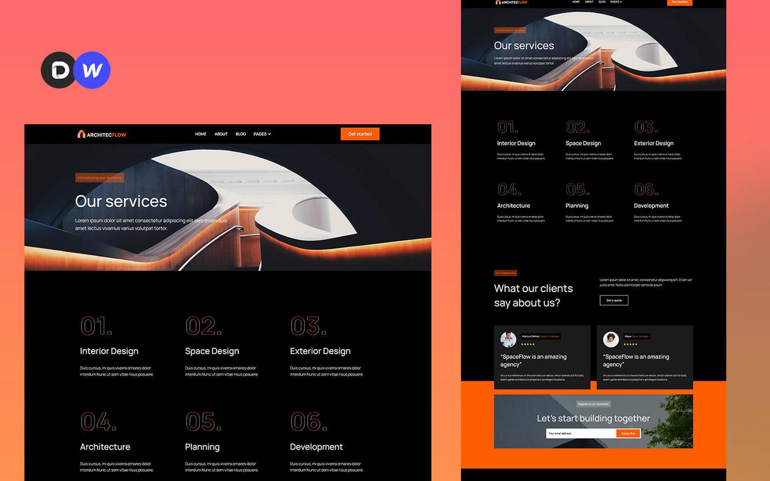 ArchitecFlow - Architecture HTML5 Responsive Website Template