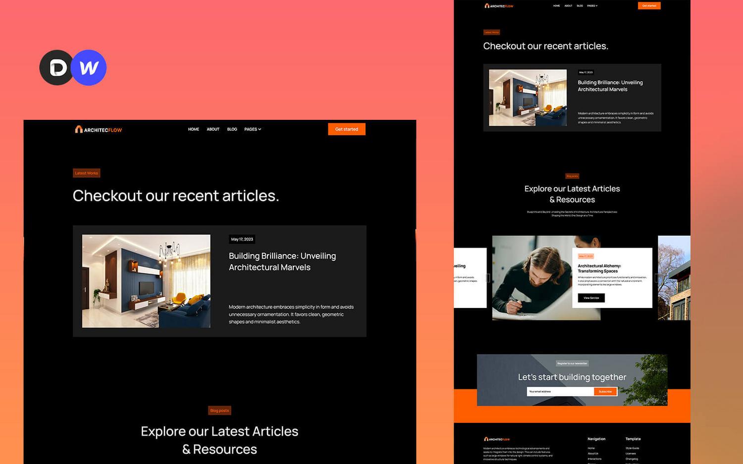 ArchitecFlow - Architecture HTML5 Responsive Website Template