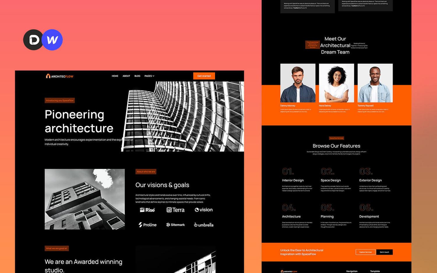 ArchitecFlow - Architecture HTML5 Responsive Website Template