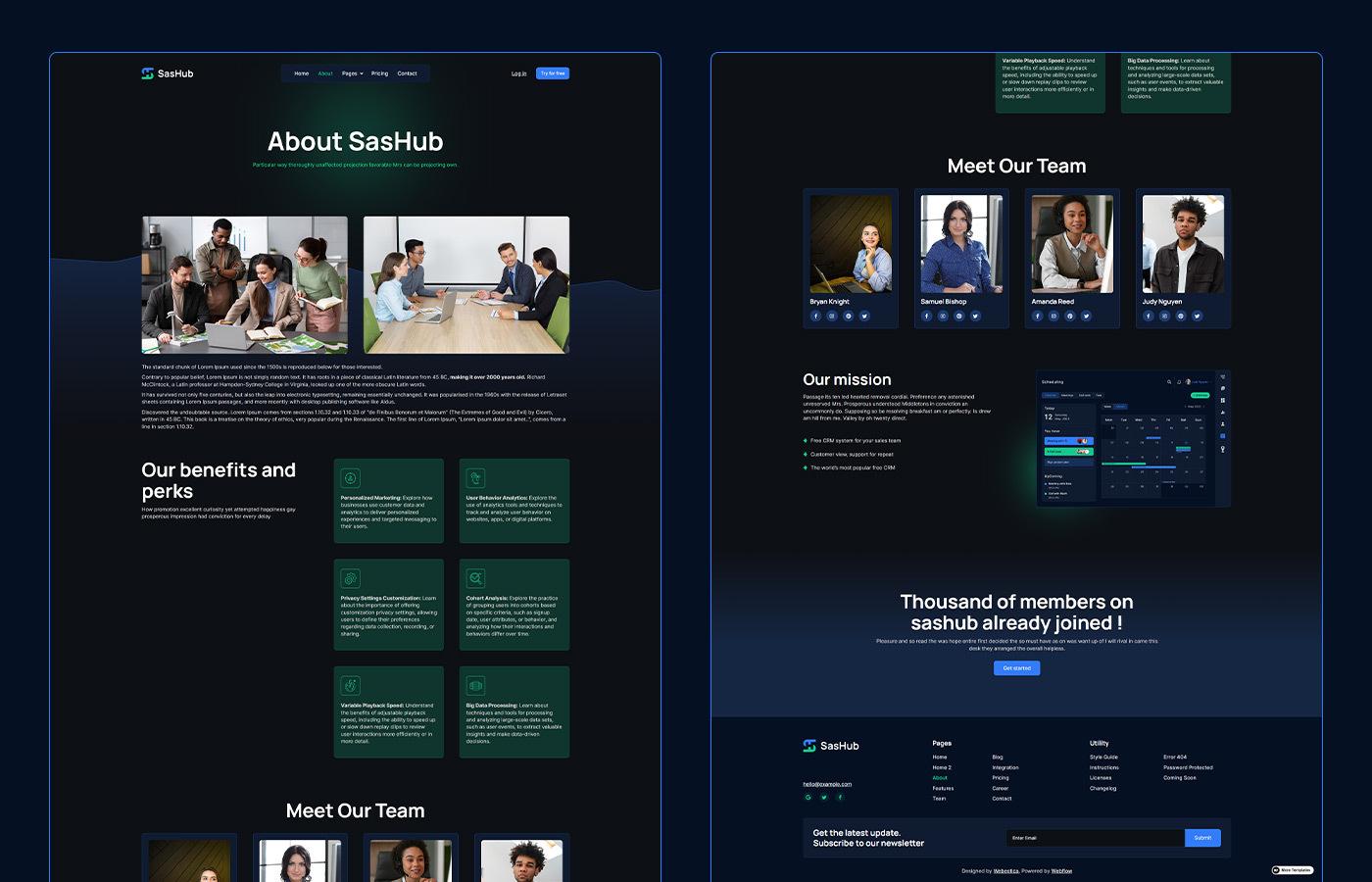 SasHub - SaaS HTML5 Responsive Website Template