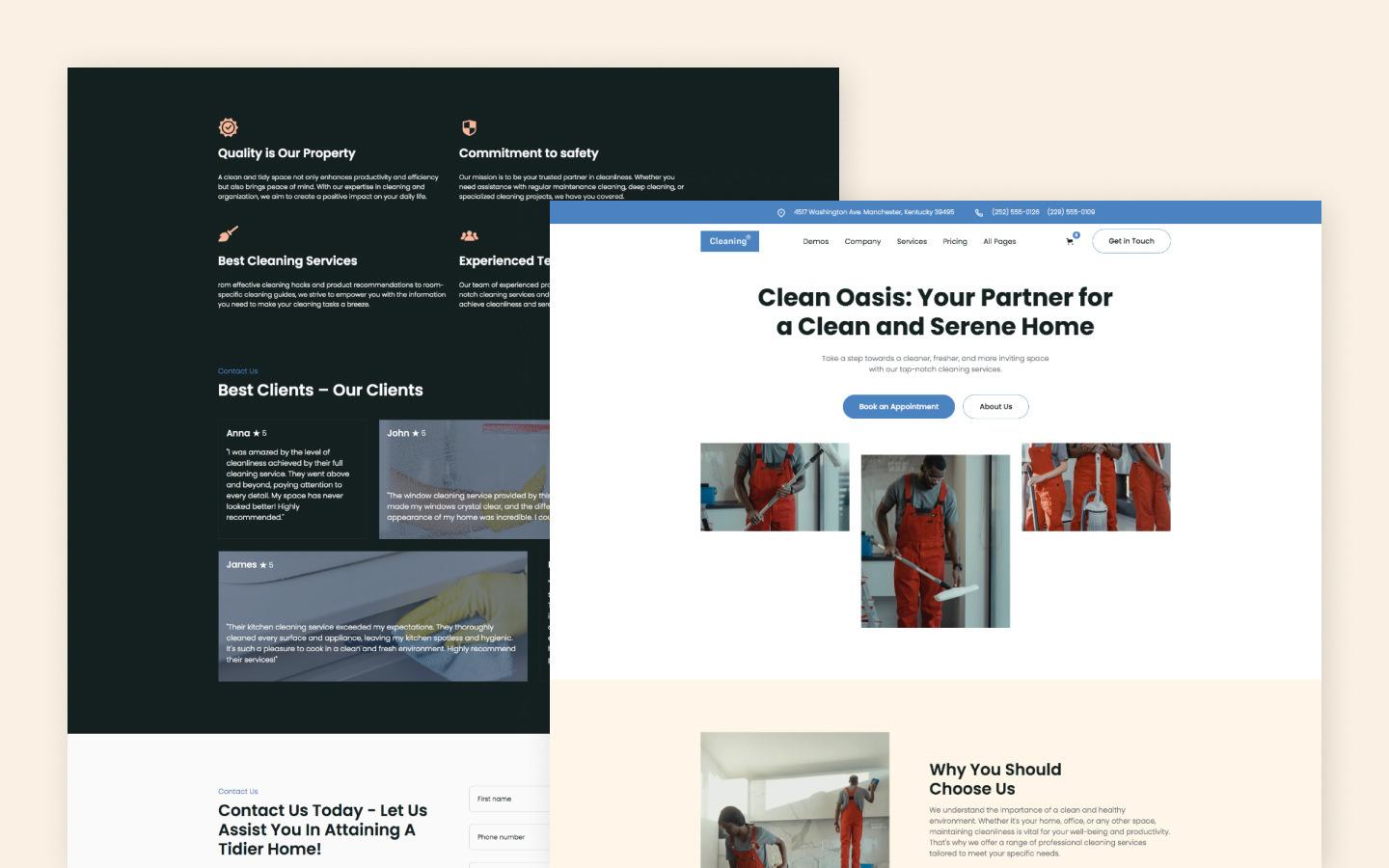 Cleaning - Small Business HTML5 Responsive Website Template Cleaning - Small Business HTML5 Responsive Website Template