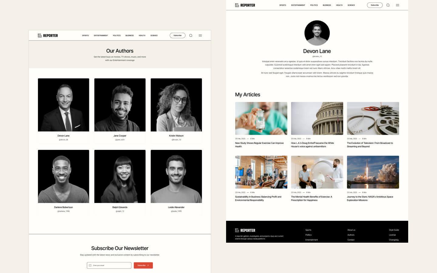 Reporter - News HTML5 Responsive Website Template