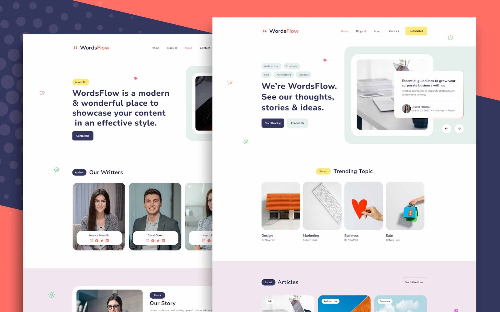WordsFlow - News HTML5 Responsive Website Template
