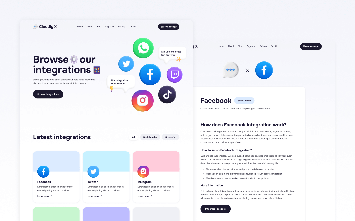 Cloudly X - App HTML5 Responsive Website Template
