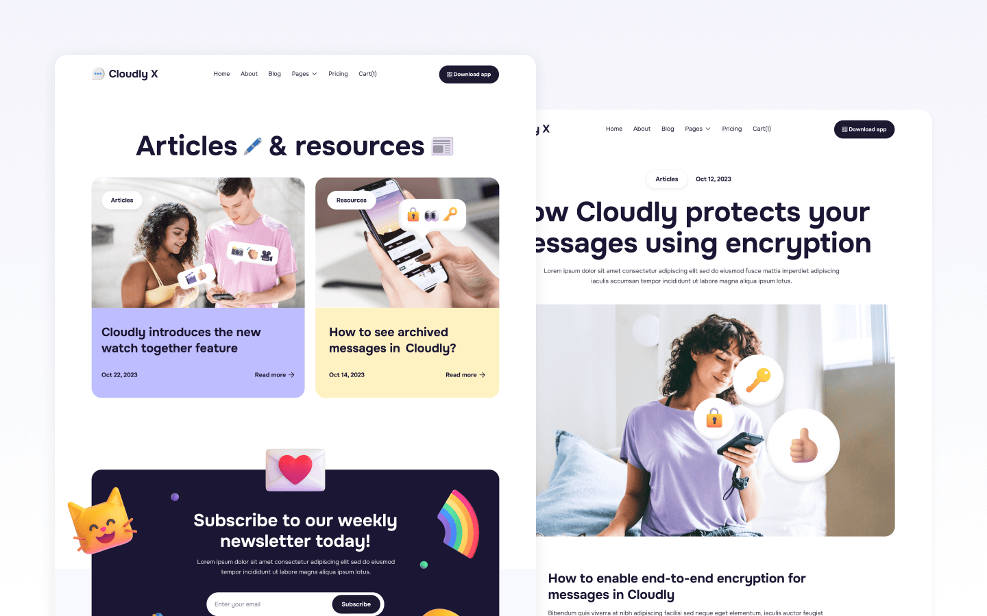 Cloudly X - App HTML5 Responsive Website Template