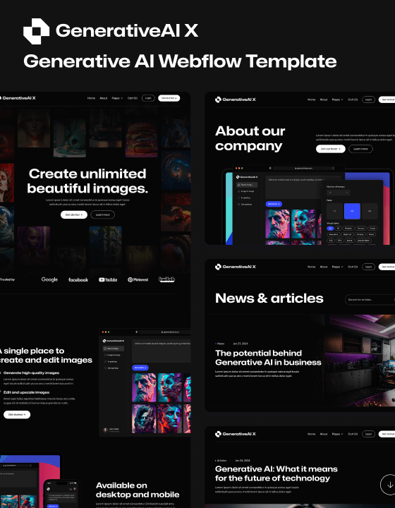 GenerativeAI X - SaaS HTML5 Responsive Website Template