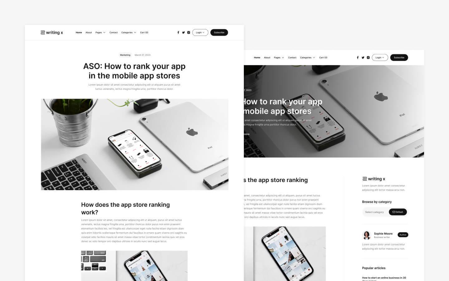 Writing X - Magazine HTML5 Responsive Website Template