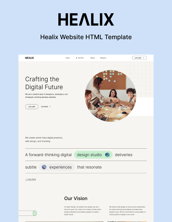 Healix - Agency HTML5 Responsive Website Template