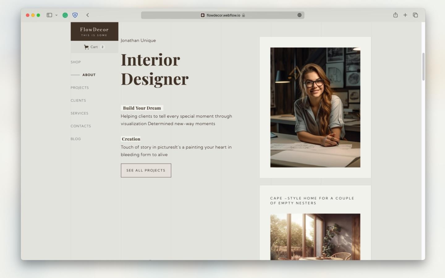 FlowDecor - Architecture HTML5 Responsive Website Template