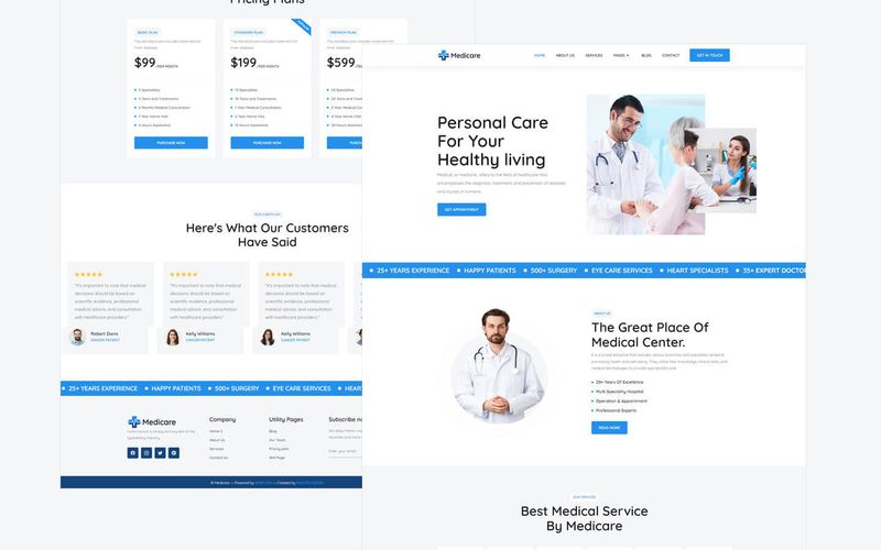 Medicare - Hospital HTML5 Responsive Website Template