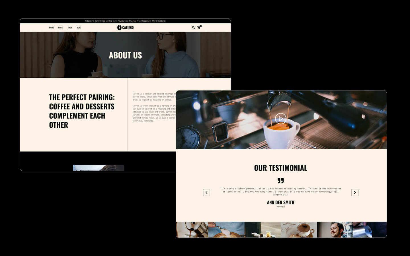 Cafiend - Coffee Shop HTML5 Responsive Website Template