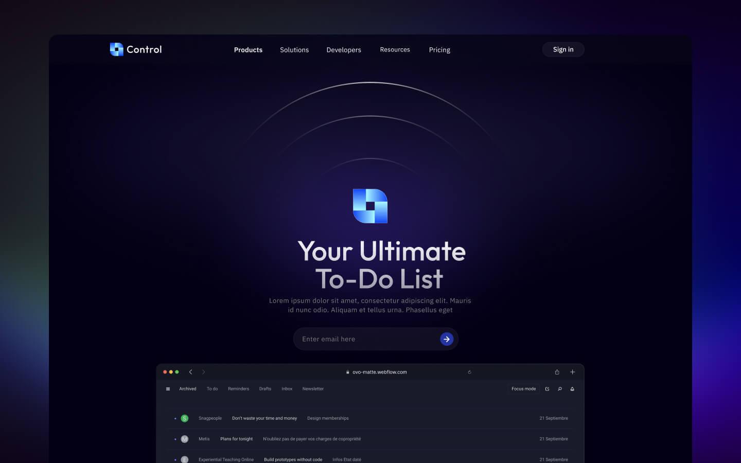 Control - SaaS HTML5 Responsive Website Template