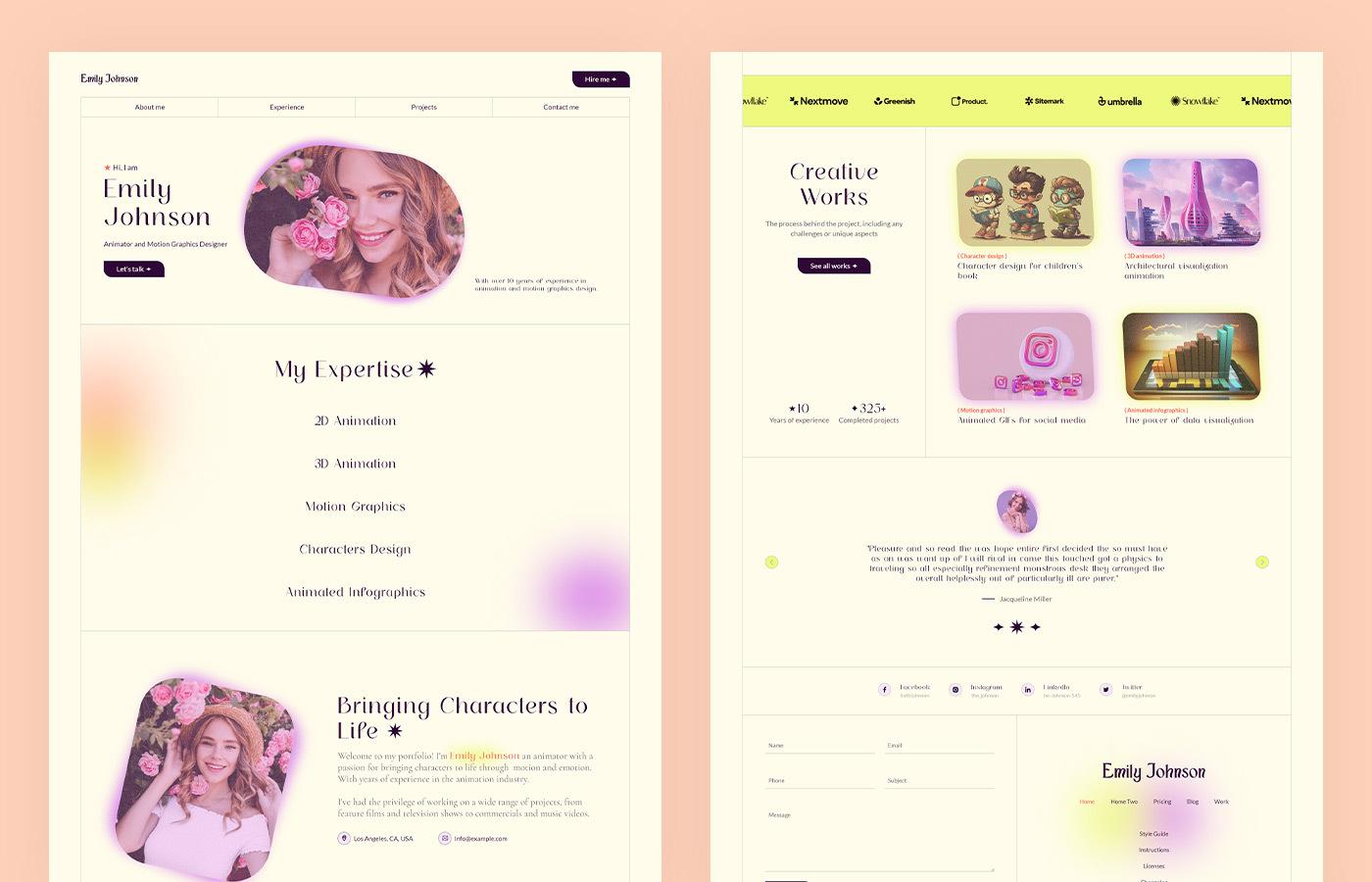 Emily Johnson - Personal HTML5 Responsive Website Template