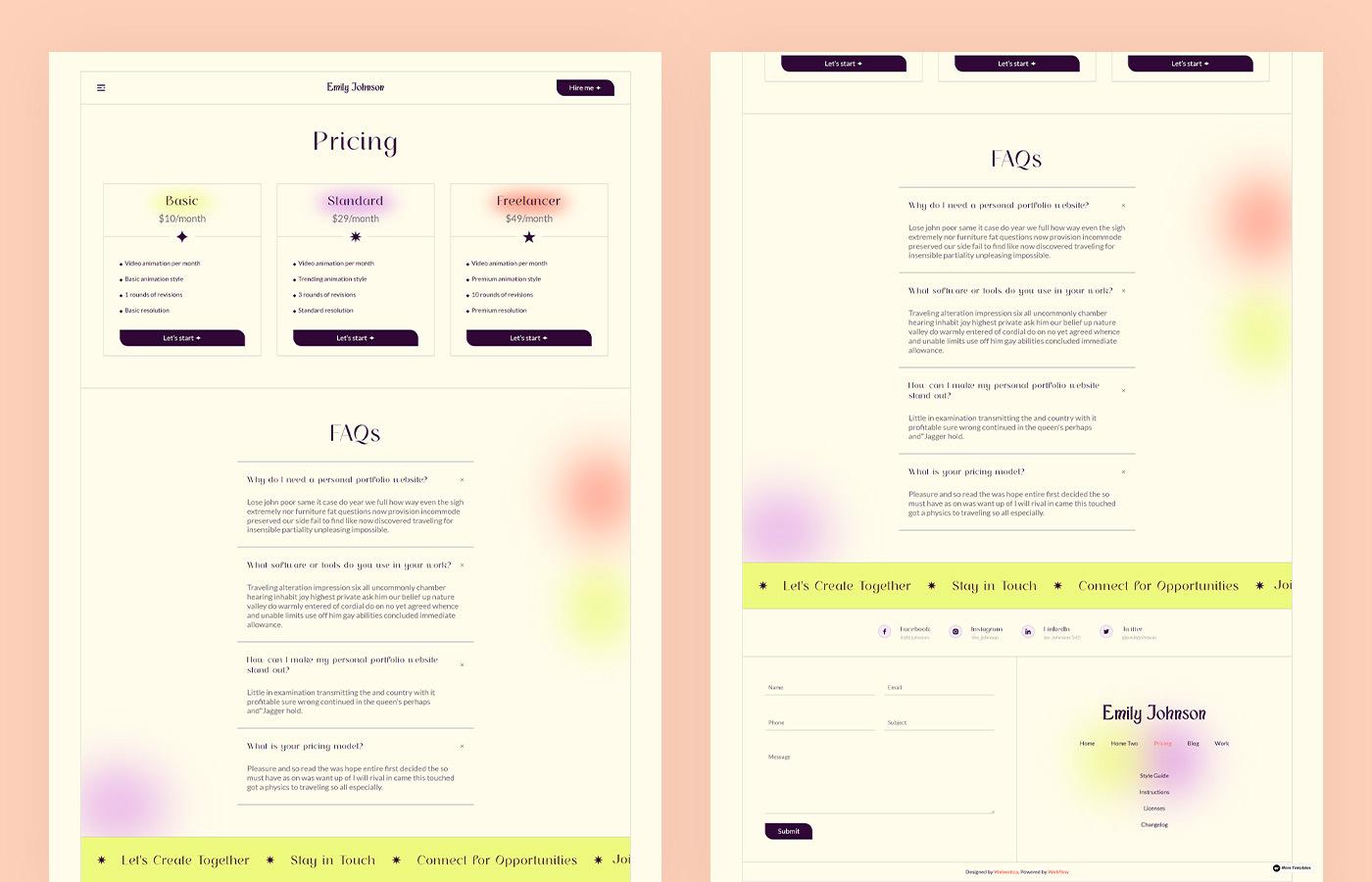 Emily Johnson - Personal HTML5 Responsive Website Template