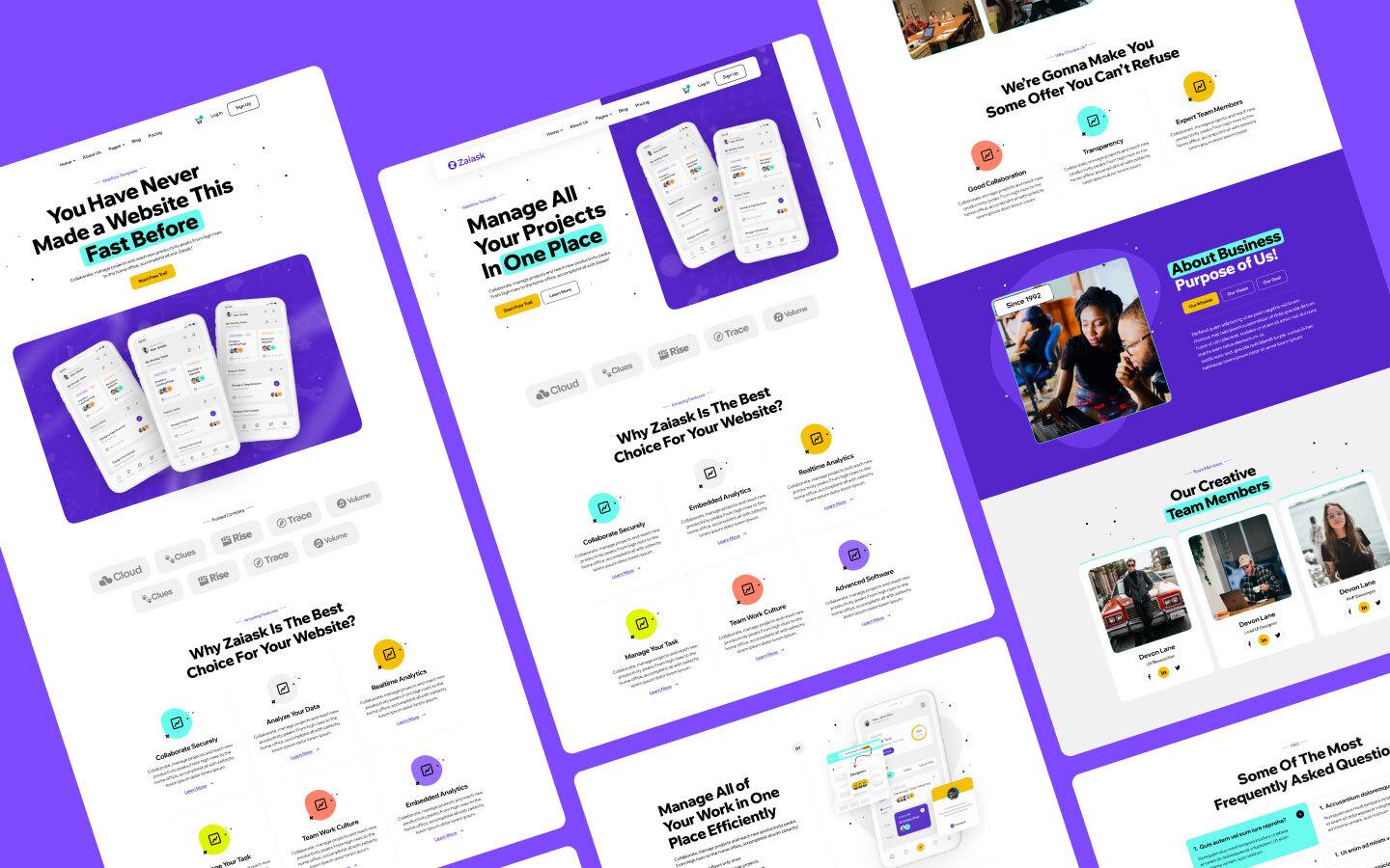 Zaiask - SaaS HTML5 Responsive Website Template