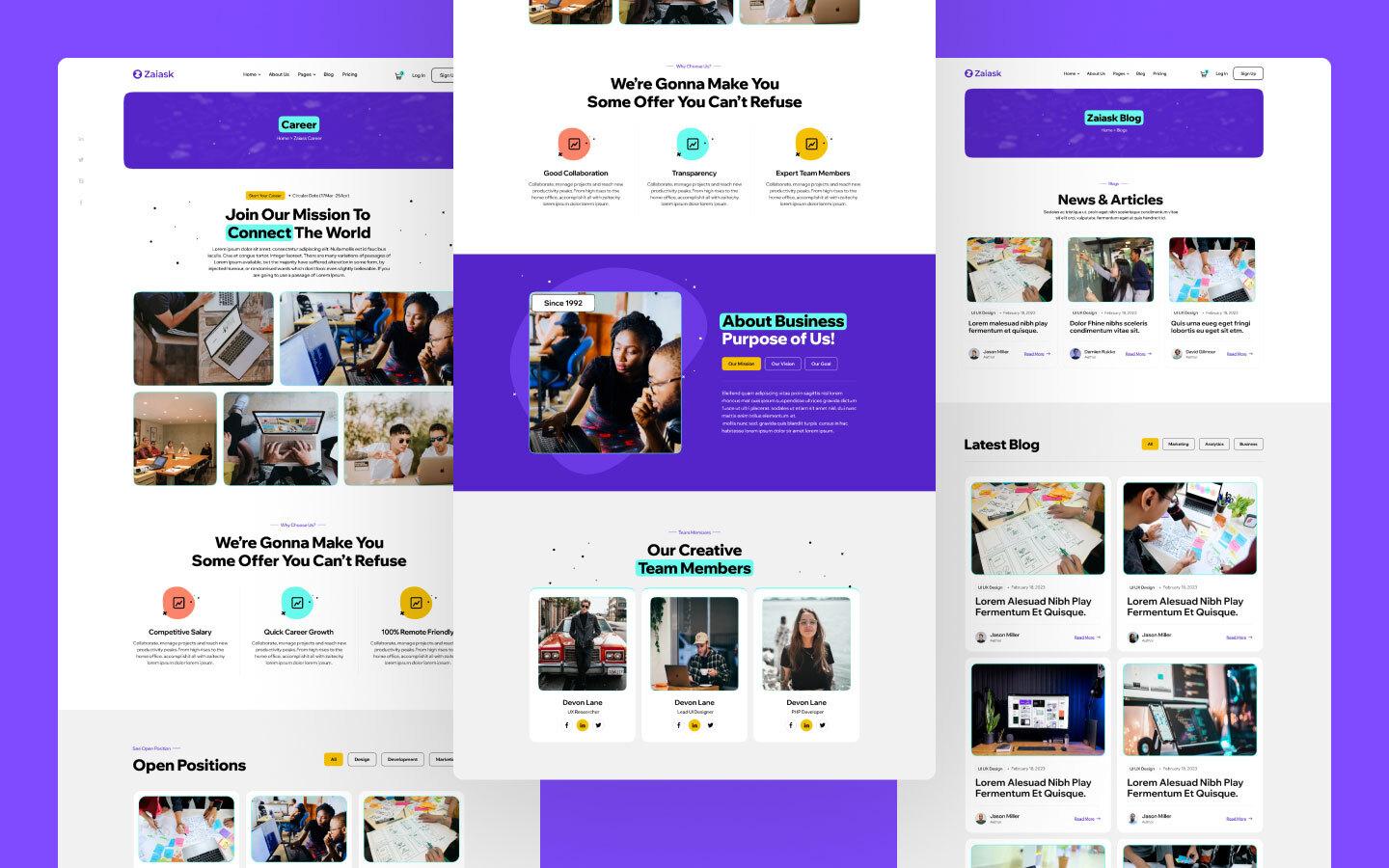 Zaiask - SaaS HTML5 Responsive Website Template