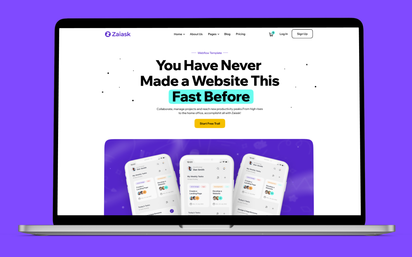Zaiask - SaaS HTML5 Responsive Website Template