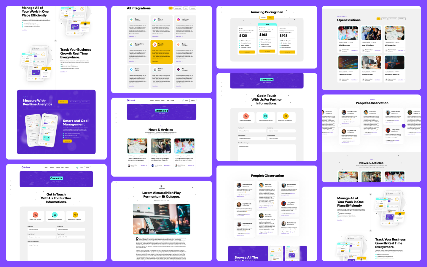 Zaiask - SaaS HTML5 Responsive Website Template