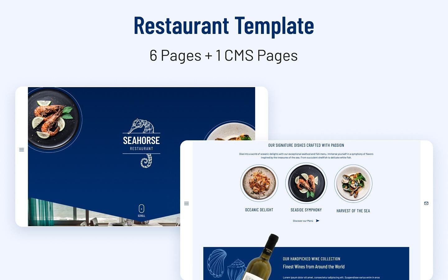 Seahorse - Restaurant HTML5 Responsive Website Template
