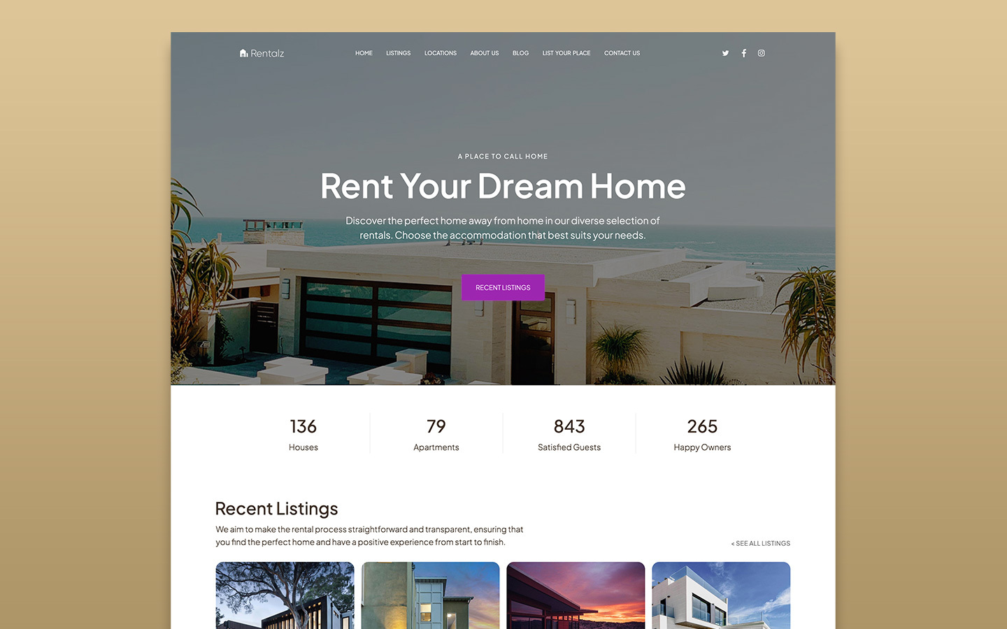 Rentalz - Real Estate HTML5 Responsive Website Template