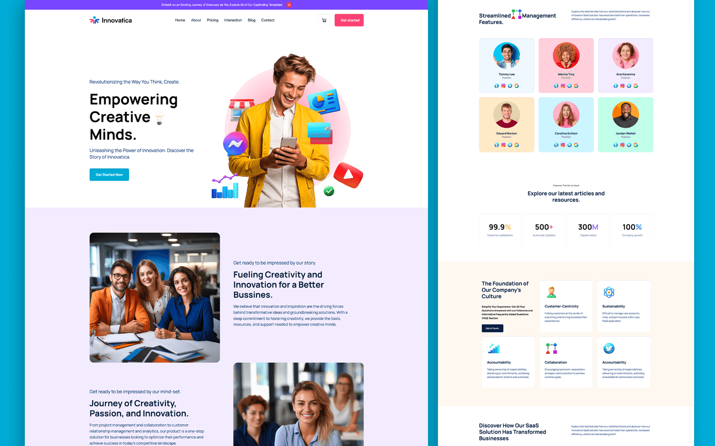 Innovatica - SaaS HTML5 Responsive Website Template