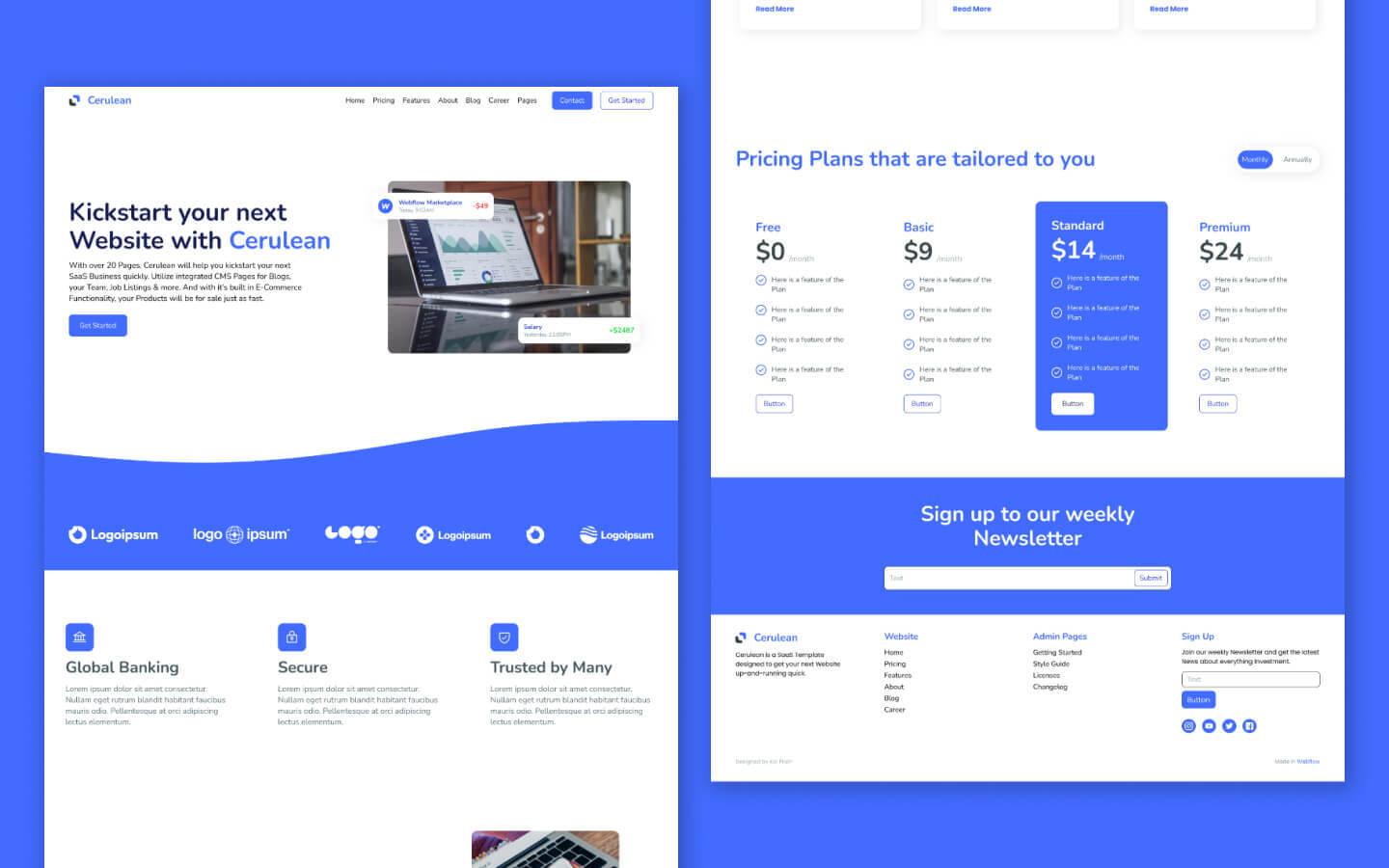 Cerulean - SaaS HTML5 Responsive Website Template