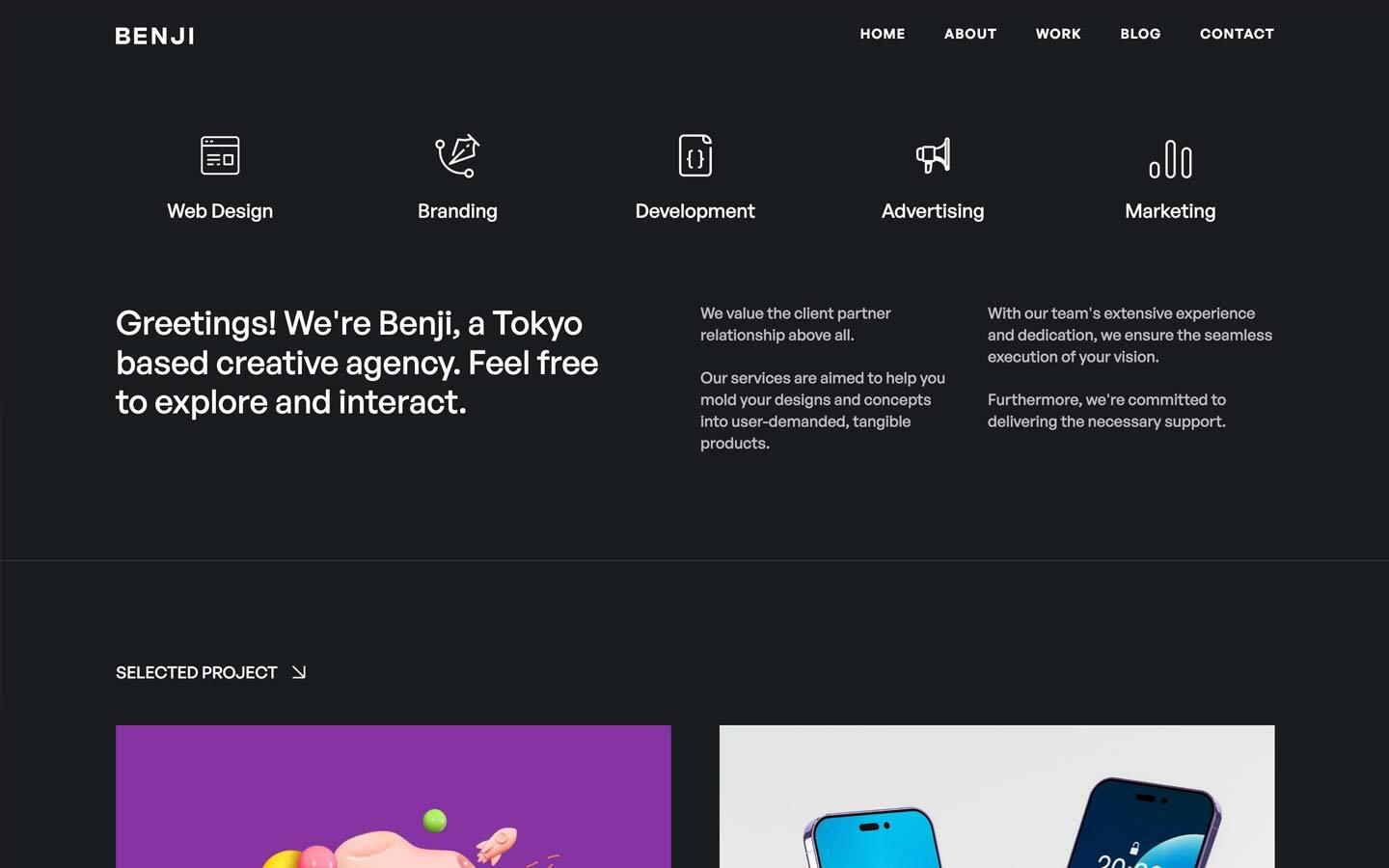 Benji - Creative HTML5 Responsive Website Template