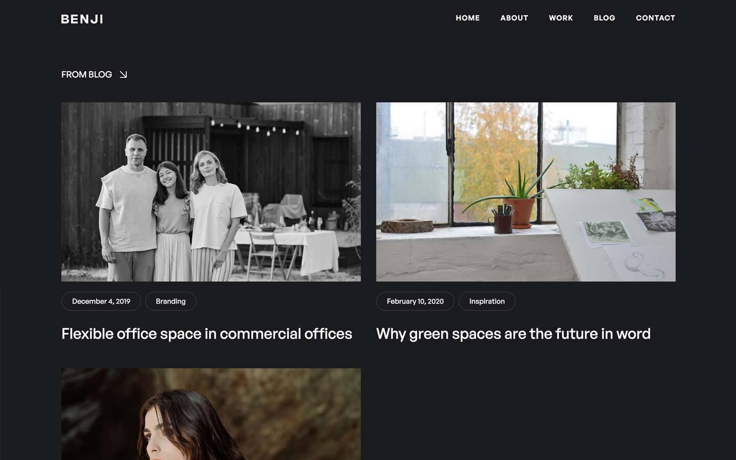 Benji - Creative HTML5 Responsive Website Template